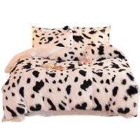 China Rainbow Color Luxury Shaggy Super Soft Warm Mink Velvet Crystal Velvet Bedding Sets for sale