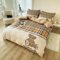 China Luxury Lattice Bear Fashion Design Duvet Cover Bed Sheets Set for Children and Adults for sale