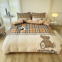 China Luxury Lattice Bear Fashion Design Duvet Cover Bed Sheets Set for Children and Adults for sale