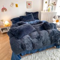 China Christmas Luxury Shaggy Super Soft Warm Mink Velvet Duvet Bedding for Autumn Winter for sale
