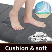 China Comfortable and Durable Rectangle Memory Foam Bath Mat Rug 3pcs Bathroom Floor Rugs for sale