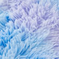 China Blue Tie Dye Gradient Luxury Shaggy Duvet Bedding Set with 133x72 Fabric Density for sale