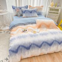 China 200TC Washed Cotton Luxury Printed Polyester Duvet Cover Bed Sheet Bedding Set for King for sale