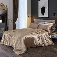 China 128x68 Fabric Density 100% Pure Silk Satin Duvet Cover Set for Luxury Hotel Bedding for sale