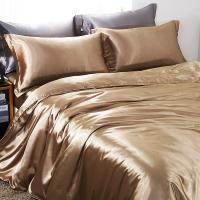 China 128x68 Fabric Density 100% Pure Silk Satin Duvet Cover Set for Luxury Hotel Bedding for sale