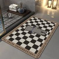 China Customized Color Non Slip Bathroom Mat Rug Super Absorbent Stain Resistant PVC Bathmat for sale