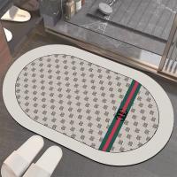China Customized Color Non Slip Bathroom Mat Rug Super Absorbent Stain Resistant PVC Bathmat for sale