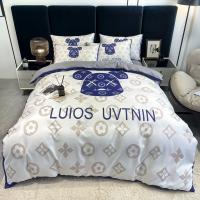 China 50 Fabric Count Brushed Cotton 4-In-1 Bedding Set White King Size Duvet Cover Bed Sheet for sale