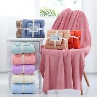 China Everyone Age Group Customized Logo Coral Fleece Towel Set 2 Piece Microfiber Towel for sale