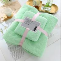 China Everyone Age Group Customized Logo Coral Fleece Towel Set 2 Piece Microfiber Towel for sale
