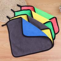 China Car Wash Towel Coral Velvet Cleaning Absorbent Rag Microfiber Car Towel Custom 30*30cm for sale