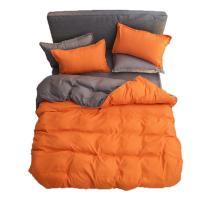 China King Size Luxury Bedding in Solid Color Linen and Microfiber Comforter European Style for sale