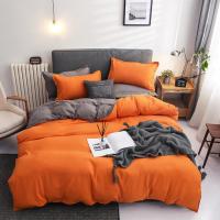 China King Size Luxury Bedding in Solid Color Linen and Microfiber Comforter European Style for sale