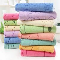 China Square Kids Bath Towel Set 3 Pcs Towels with Cartoon Rabbit Print and Polyester Fiber for sale