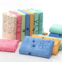 China Square Kids Bath Towel Set 3 Pcs Towels with Cartoon Rabbit Print and Polyester Fiber for sale