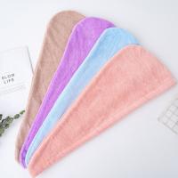 China All Ages Bath Coral Fleece Dry Hair Hat with Polyester Fiber Absorbent Towel for sale