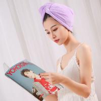 China All Ages Bath Coral Fleece Dry Hair Hat with Polyester Fiber Absorbent Towel for sale