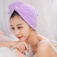China All Ages Bath Coral Fleece Dry Hair Hat with Polyester Fiber Absorbent Towel for sale