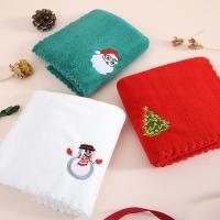 China Accompanied by Hand Gift Soft and Absorbent Christmas Towel in Coral Velvet for Year for sale