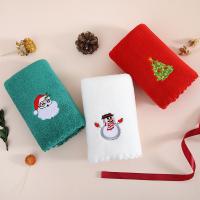 China Accompanied by Hand Gift Soft and Absorbent Christmas Towel in Coral Velvet for Year for sale