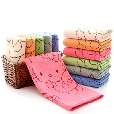 China Quick-Dry 35*75cm Rectangle Microfiber Printing Towel for Face Washing Polyester Fiber for sale