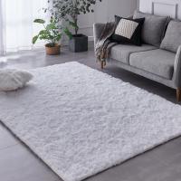 China Custom Area Rugs for Living Room Home Decorative Fluffy Floor Carpet Mat Tie Dyed Light Grey Rug for sale