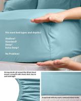 China Create a Cozy Bedroom with Soft 1800tc Egyptian Cotton Home 6 Pcs Solid Color Bedding for sale