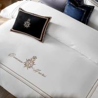 China Custom Cotton Hotel Bedding Set with Percale European Style and Luxury Embroidery Logo for sale