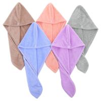 China Customized Printing Designs Elastic Microfiber Turban Towel Wrap for Hair Shower Drying for sale