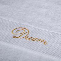 China Hotel and Household Pure Cotton Towels with Custom Logo in White Color Scheme for sale