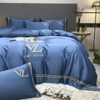 China Luxury Embroidery Washed Cotton Silk 4 Pcs King Size Bedding Set for Elegant Home Decor for sale