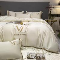 China Luxury Embroidery Washed Cotton Silk 4 Pcs King Size Bedding Set for Elegant Home Decor for sale