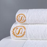 China Child-Proof White Hotel Towel Set with Pure Cotton Embroidered Personalization for sale