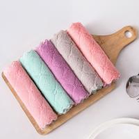 China Thickened Coral Fleece Dishcloth Microfiber for Household Cleaning Sustainable Pattern for sale