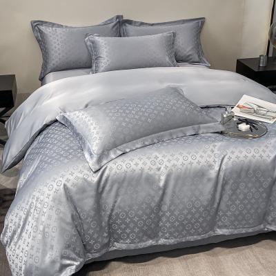 China Polyester / Linen / Cotton Luxury Jacquard Bedding Sets Collections 4 Pcs Comforter for sale