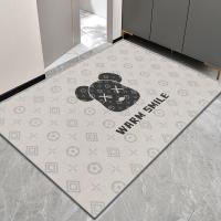 China Anti-slip Water Absorbtion Custom Logo Luxury Mat Beautiful Design Printed Doormat for sale