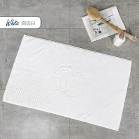 China Hotel Bathroom Non-Slip Mat Pure Cotton for Shower Room Absorbent Foot Mat Home Washable for sale