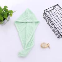 China Custom Solid Color Hair Towel in Soft Absorbent Fabric for Quick-drying and Thickened for sale
