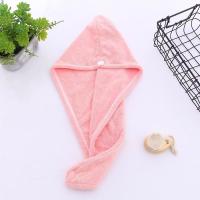 China Custom Solid Color Hair Towel in Soft Absorbent Fabric for Quick-drying and Thickened for sale