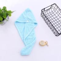 China Custom Solid Color Hair Towel in Soft Absorbent Fabric for Quick-drying and Thickened for sale