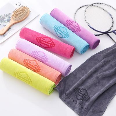 China Sports Custom Logo Microfiber Sweat-absorbing Towel for Outdoor Activities Quick-drying for sale