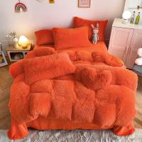 China Multi Color Cloud Mink Velvet Soft Comfortable Bedding Sets for Luxury Fluffy Bedding for sale