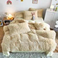 China Multi Color Cloud Mink Velvet Soft Comfortable Bedding Sets for Luxury Fluffy Bedding for sale