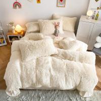 China Multi Color Cloud Mink Velvet Soft Comfortable Bedding Sets for Luxury Fluffy Bedding for sale
