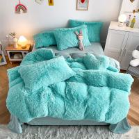 China Multi Color Cloud Mink Velvet Soft Comfortable Bedding Sets for Luxury Fluffy Bedding for sale