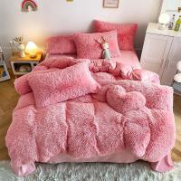 China Multi Color Cloud Mink Velvet Soft Comfortable Bedding Sets for Luxury Fluffy Bedding for sale