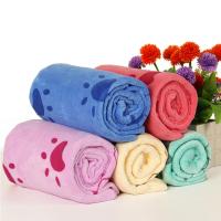 China Home/Hotel Coral Fleece Soft Towel Set Microfiber Bear Print Bath Towel Three-piece Set for sale