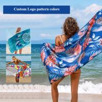 China Custom Design Microfiber Beach Towel Fast Shipping Large Size Ideal for Summer Sports for sale