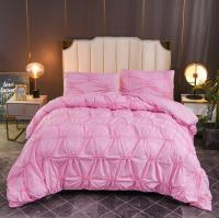 China 100% Polyester Solid Color Fern Flower Craft Duvet Bedding Set for Homeuse Plain Style for sale