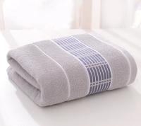 China Revolutionize Your Bath Experience with Our 70*140cm Bath Towel in Solid Color Stripes for sale